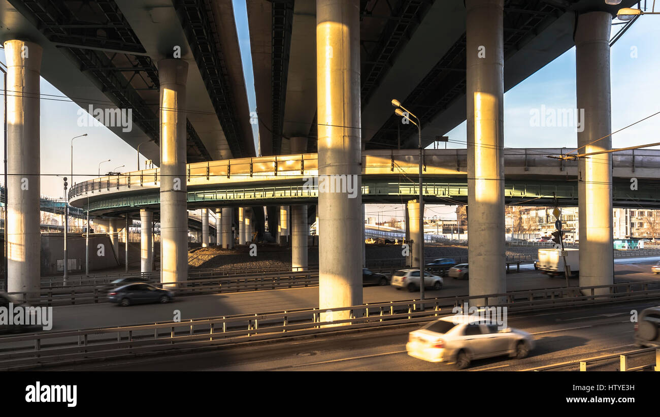 Intersection of modern overpasses Stock Photo - Alamy