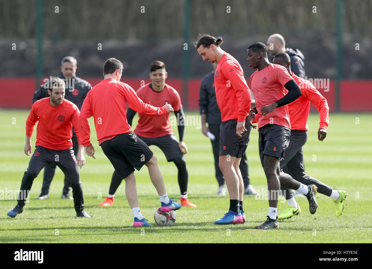 Manchester United's Zlatan Ibrahimovic during a training session at the ...