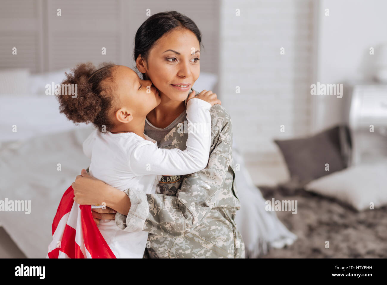 Brave woman delighted spending time with her family Stock Photo - Alamy