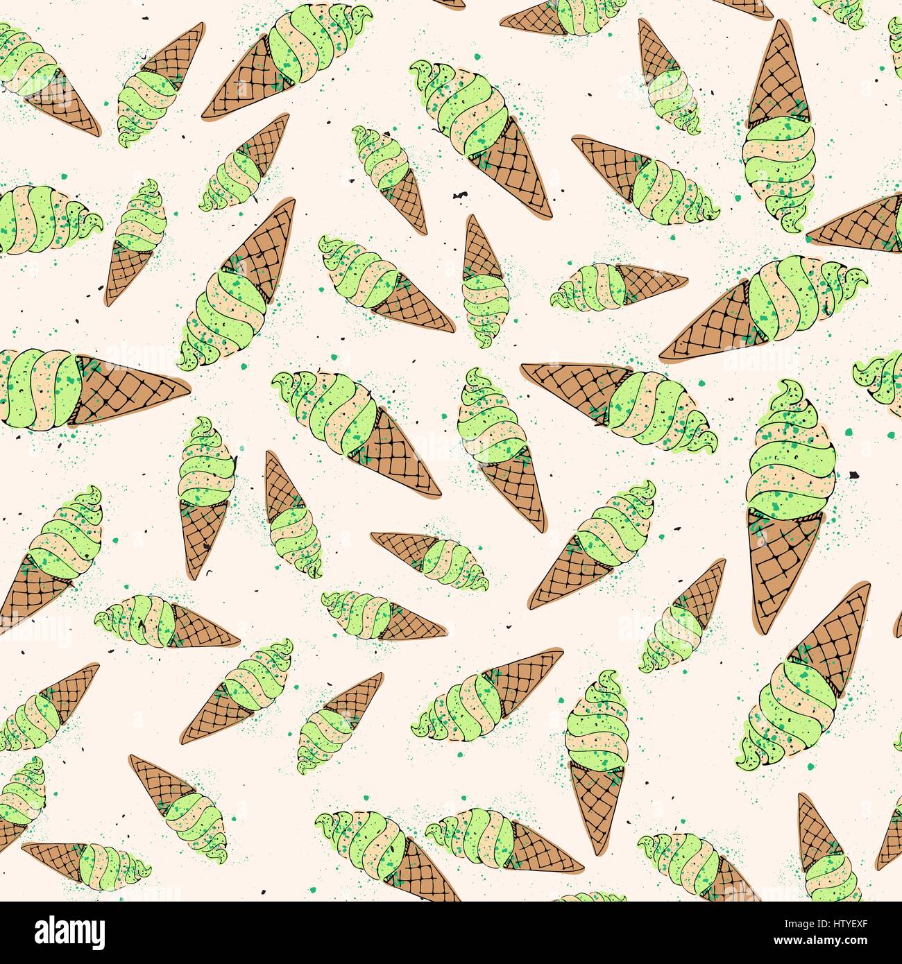 Ice cream seamless pattern illustration Stock Vector Image & Art - Alamy