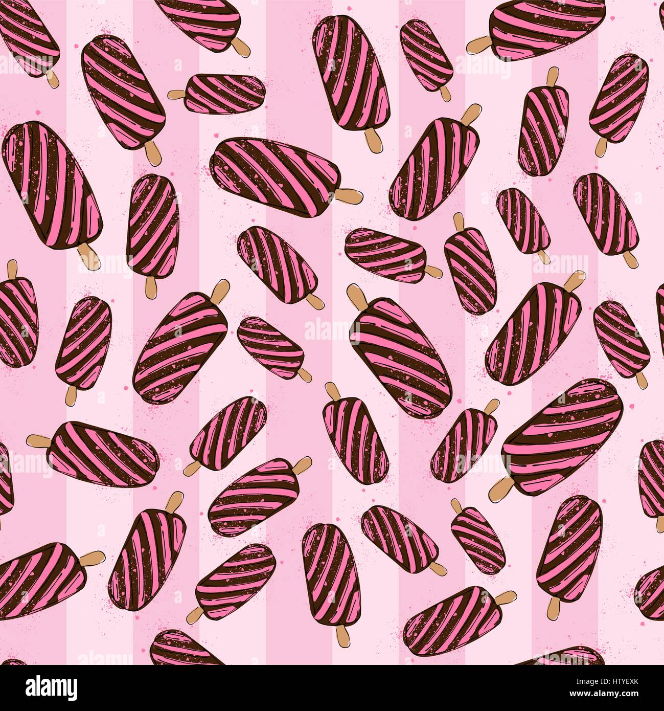 Ice Cream Seamless Pattern Illustration Stock Vector Image And Art Alamy