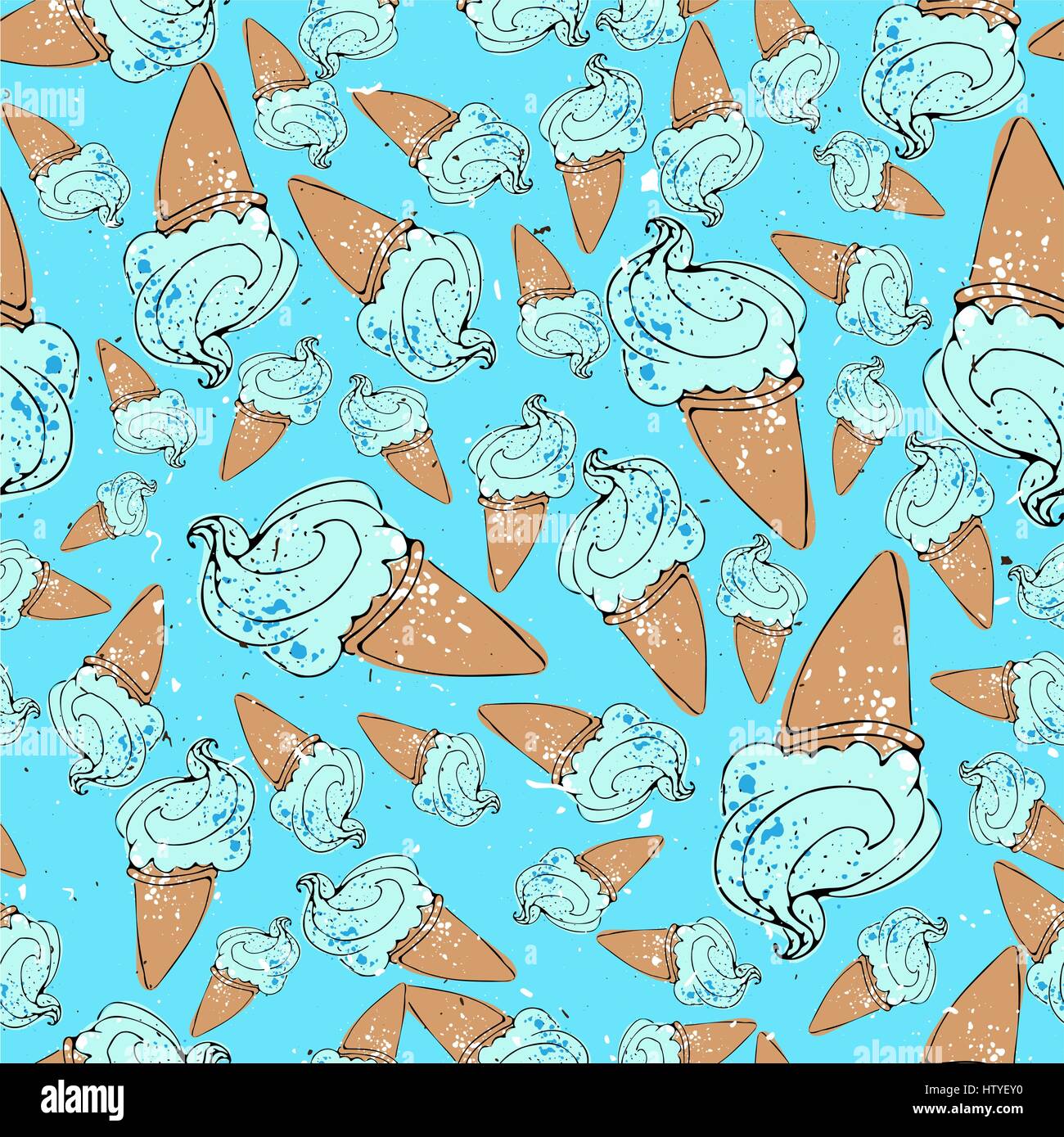 Ice cream seamless pattern illustration Stock Vector Image & Art - Alamy