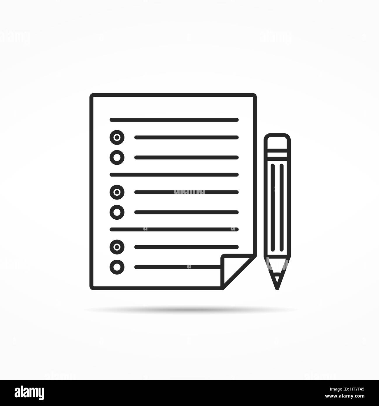 Result line icon concept Black and White Stock Photos & Images - Alamy