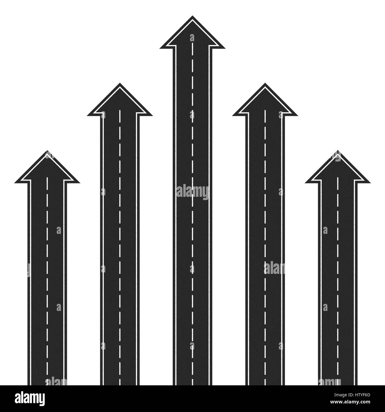 Arrows on road Black and White Stock Photos & Images - Alamy