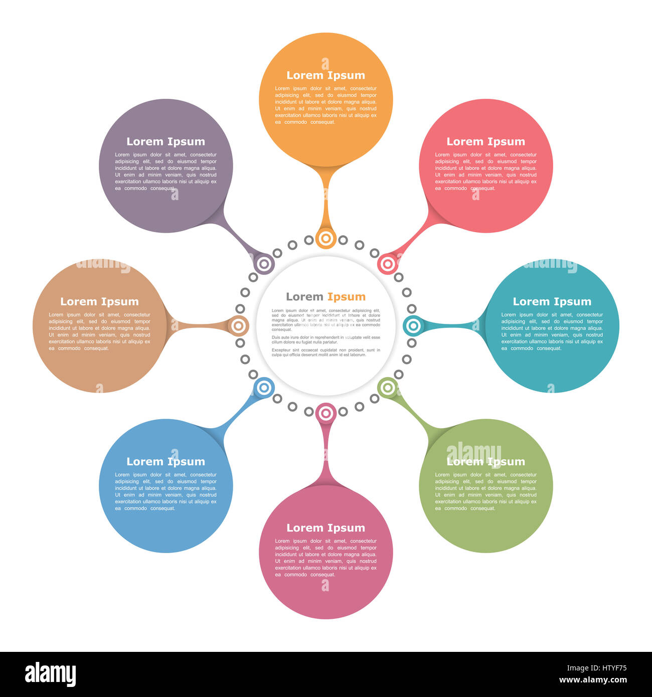 Circle flow chart six elements hi-res stock photography and images - Alamy