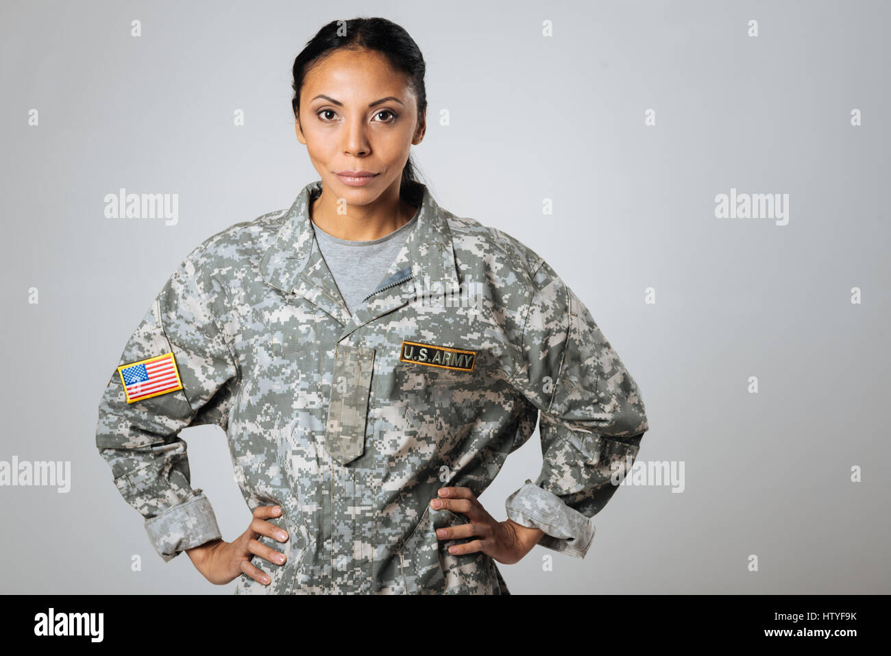 Beautiful female soldier hi-res stock photography and images - Alamy