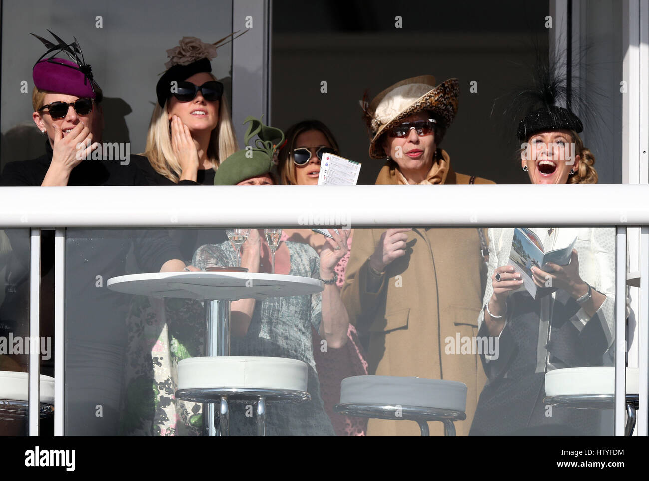 (left-right) Zara Phillips MBE, Dolly Maude, Anne, Princess Royal, and ...