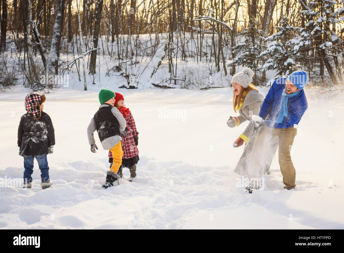 Woman Snowball Fight High Resolution Stock Photography and Images - Alamy