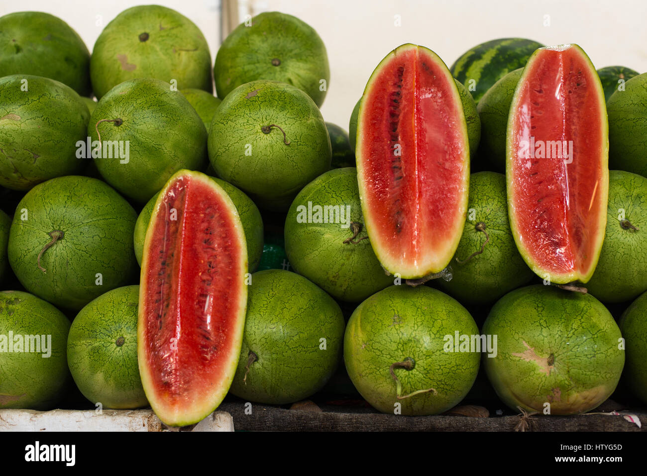 Watermelons in a market, Dubai, UAE Stock Photo - Alamy