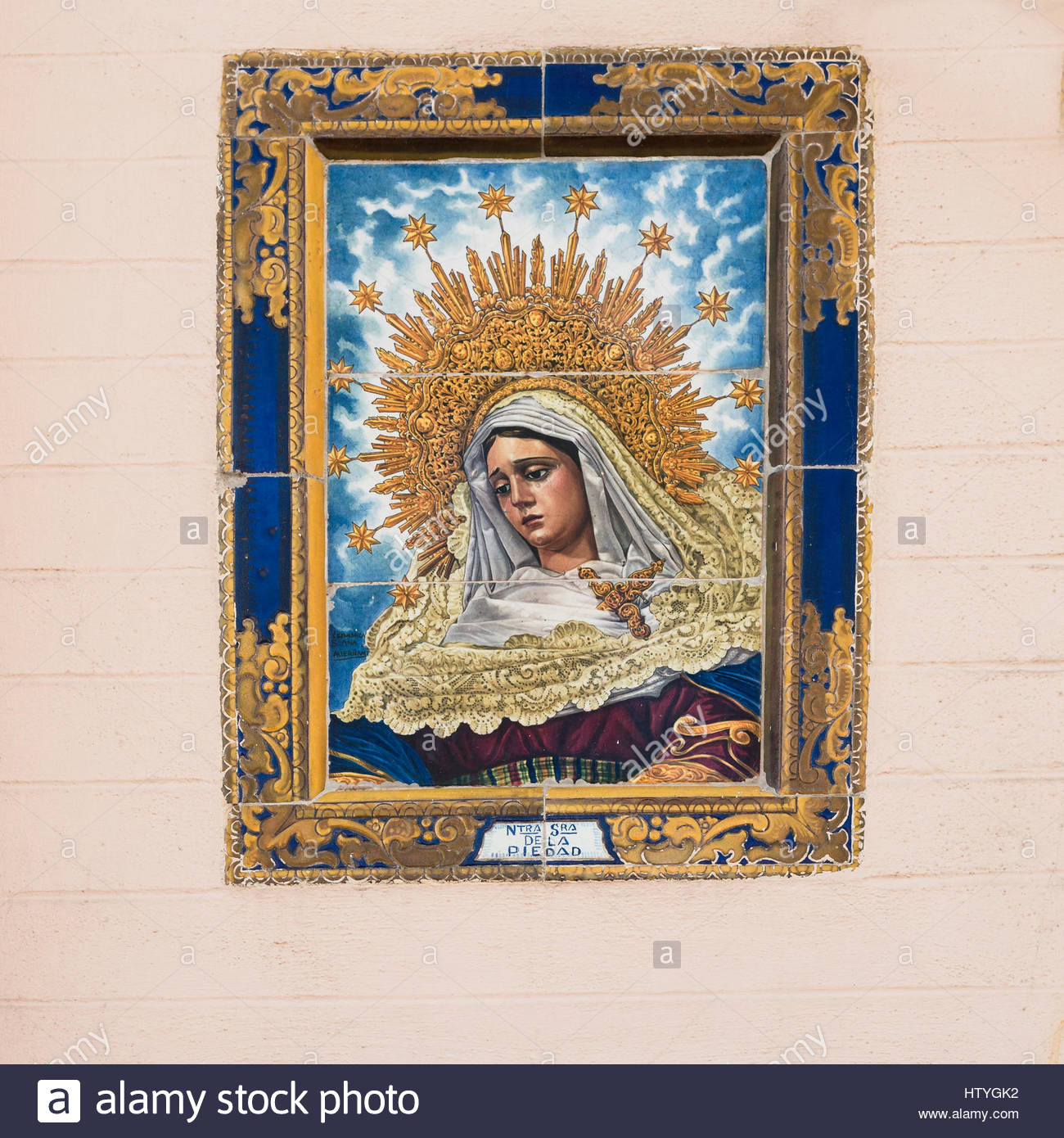 Jesus And Mary Tile Mosaic High Resolution Stock Photography and Images ...