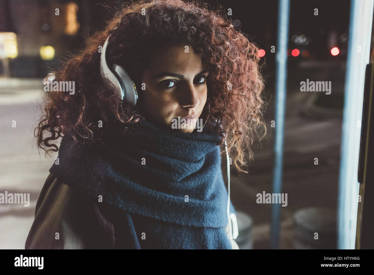 Free young woman face night hi-res stock photography and images - Alamy