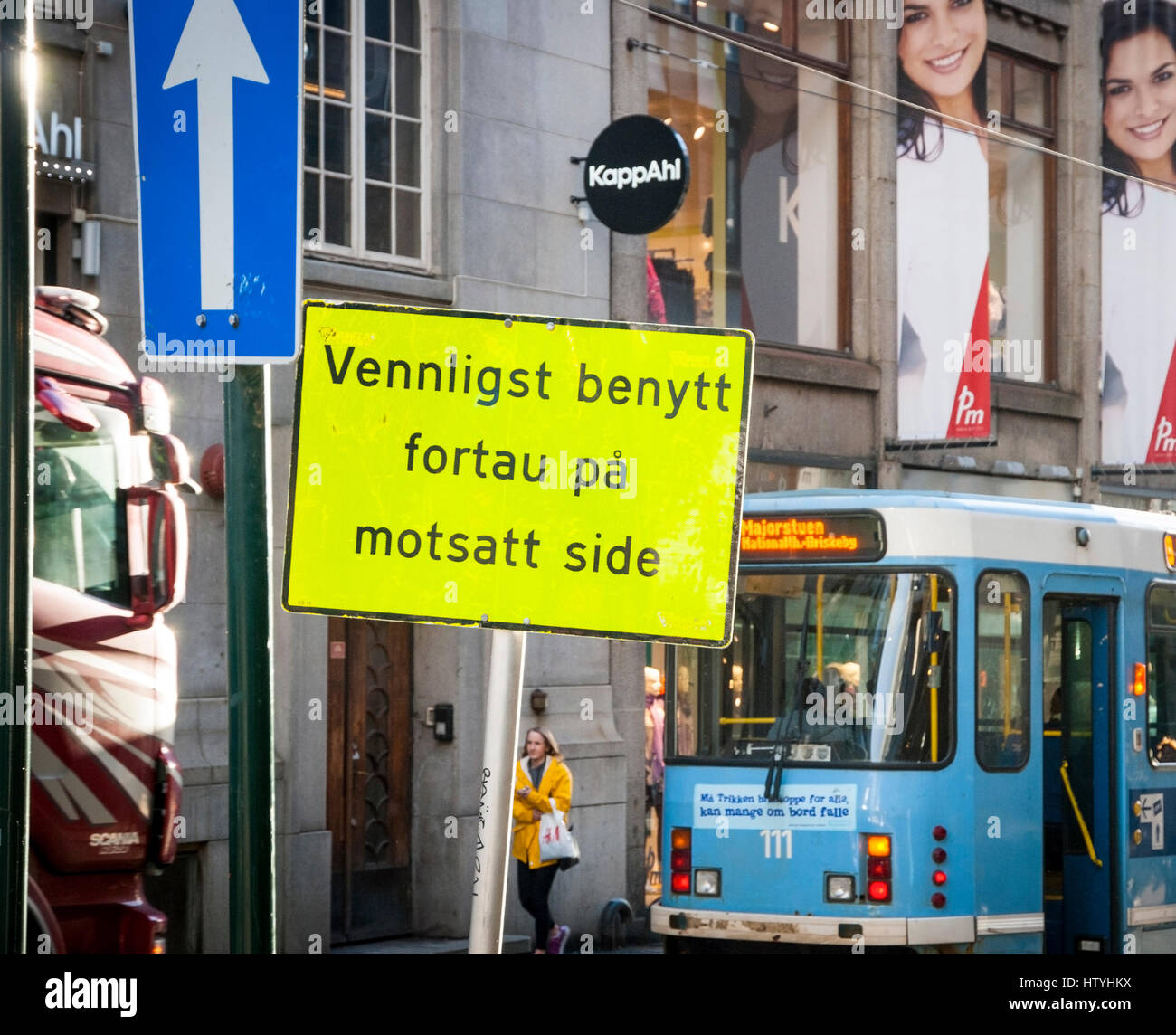Work in road traffic signs hi-res stock photography and images - Alamy