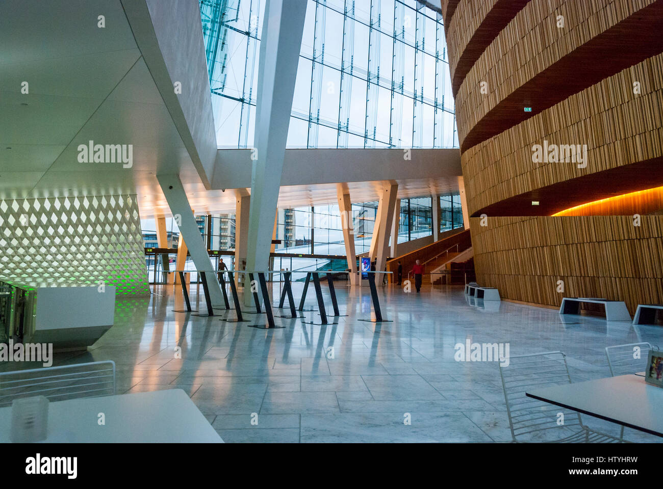 OSLO, NORWAY - JANUARY 28: Interior of Oslo opera house desiged by ...