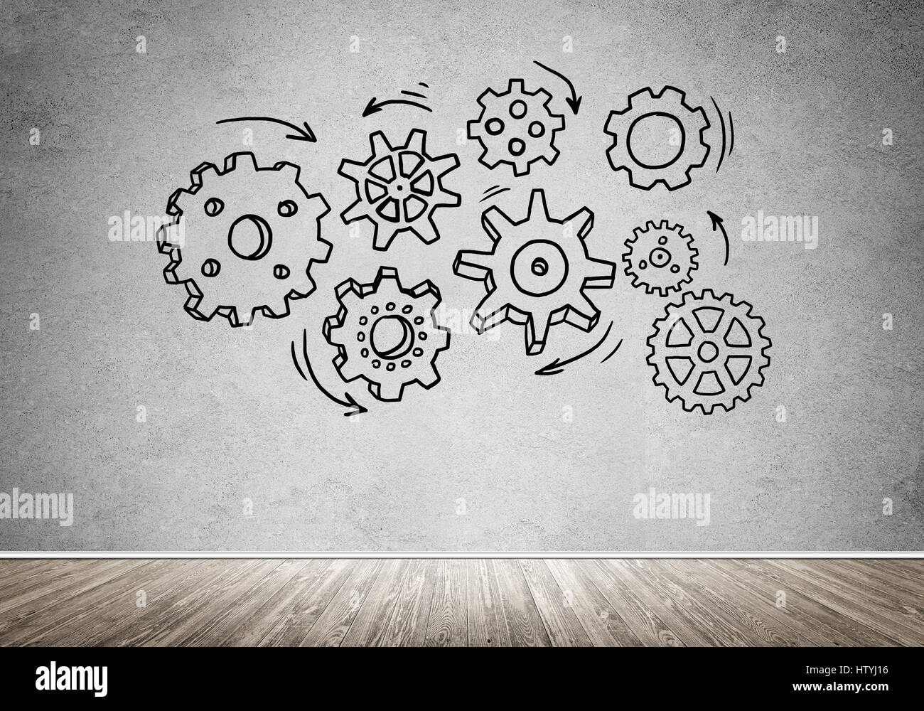 Gear mechanism as teamwork concept Stock Photo - Alamy