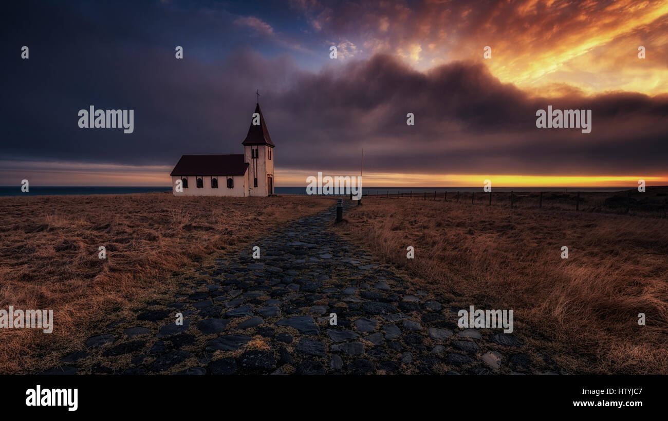 Hellnar Church, Snaefellsnes peninsula, Iceland Stock Photo - Alamy