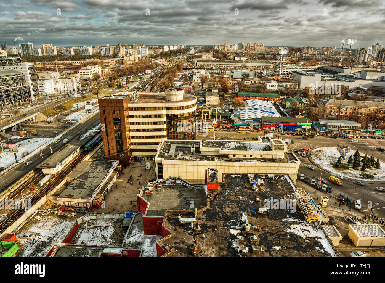 Aerial Cityscape, Kiev, Ukraine Stock Photo - Alamy