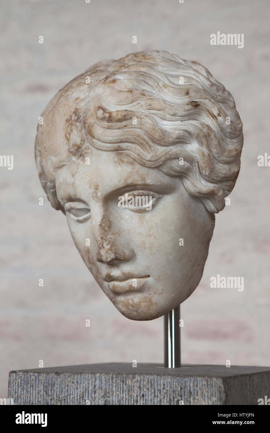 Head of a statue of an Amazon. Roman copy after a Greek original ...