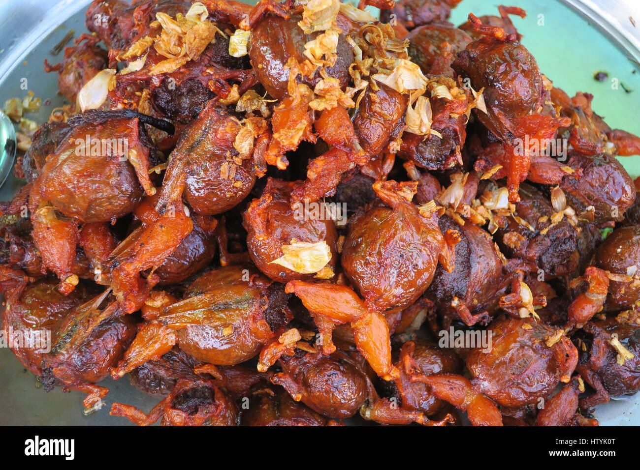 Fried spiders tarantulas on a street market in Cambodia Stock Photo - Alamy