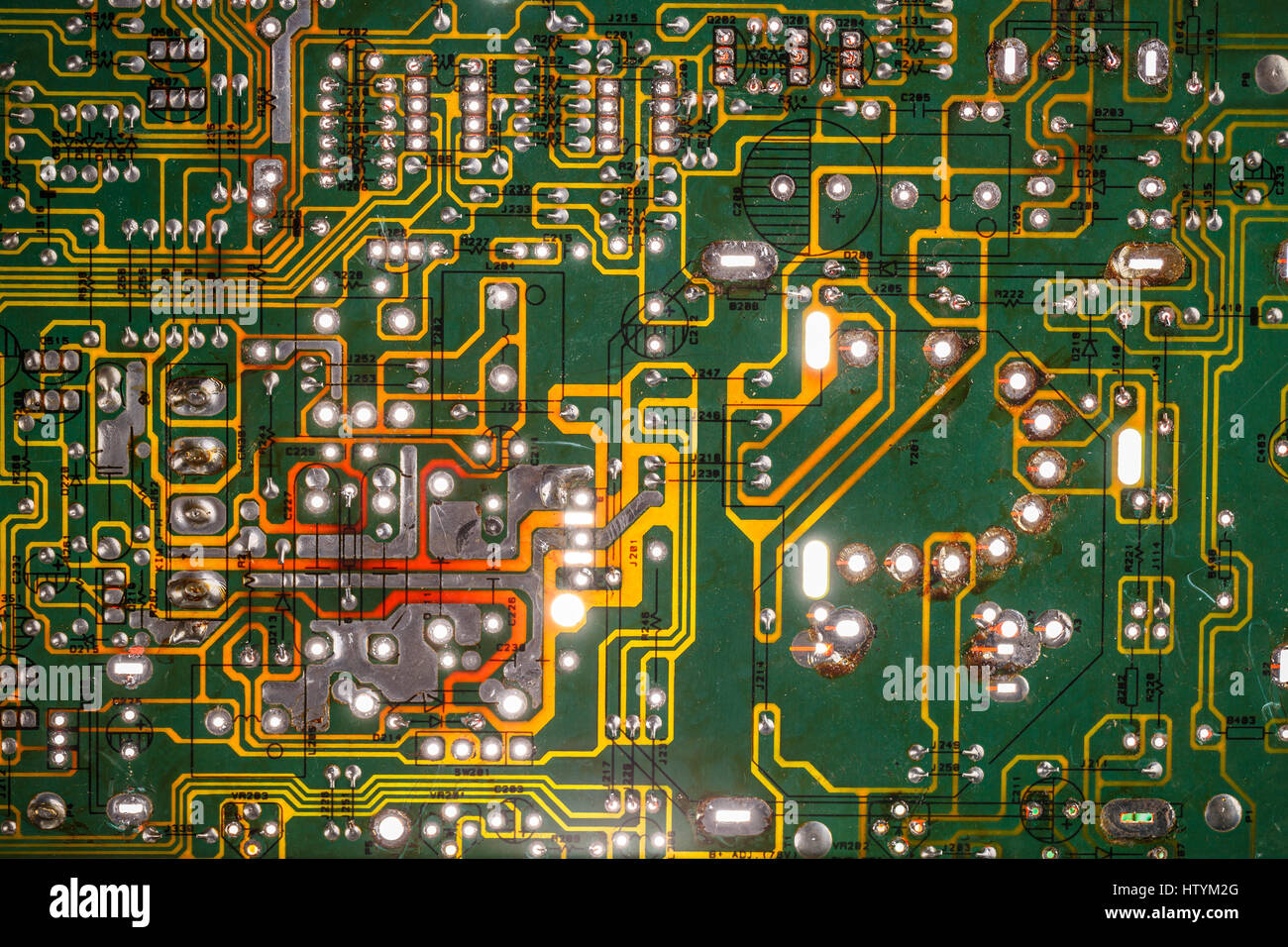 Abstract background with old computer circuit board Stock Photo - Alamy