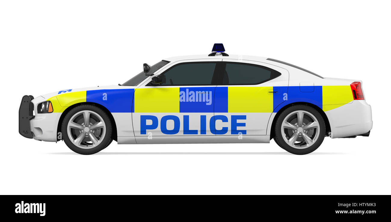 Police Car Isolated Stock Photo - Alamy