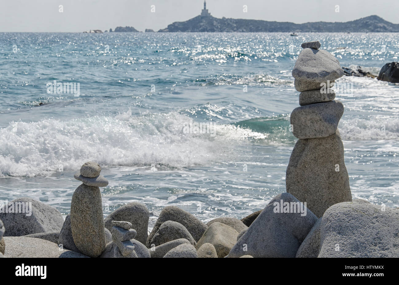 Artwork formed by stones stacked on each other Stock Photo - Alamy