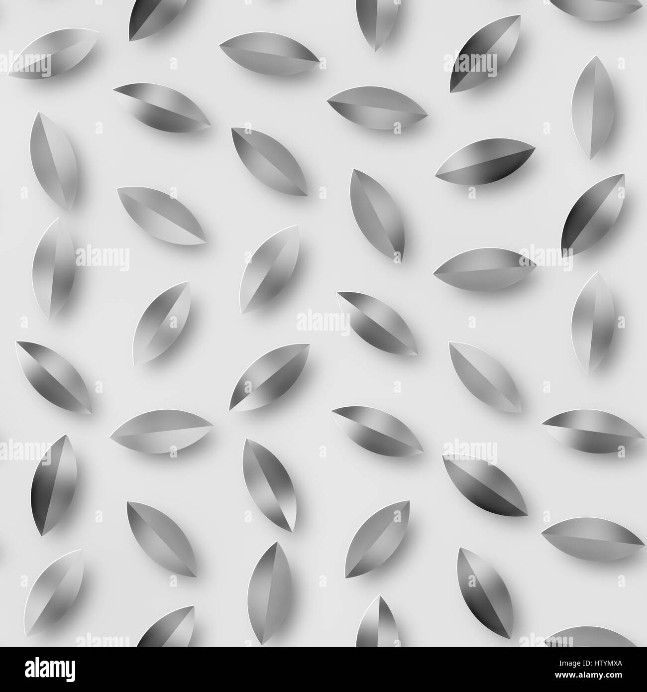 Scattered Geometric Shaded Shapes. Abstract Seamless Monochrome Pattern ...