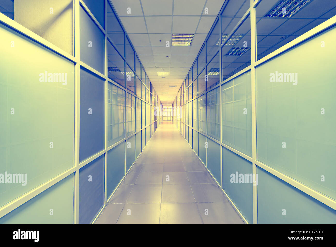 View of the corridor inside the office building Stock Photo - Alamy