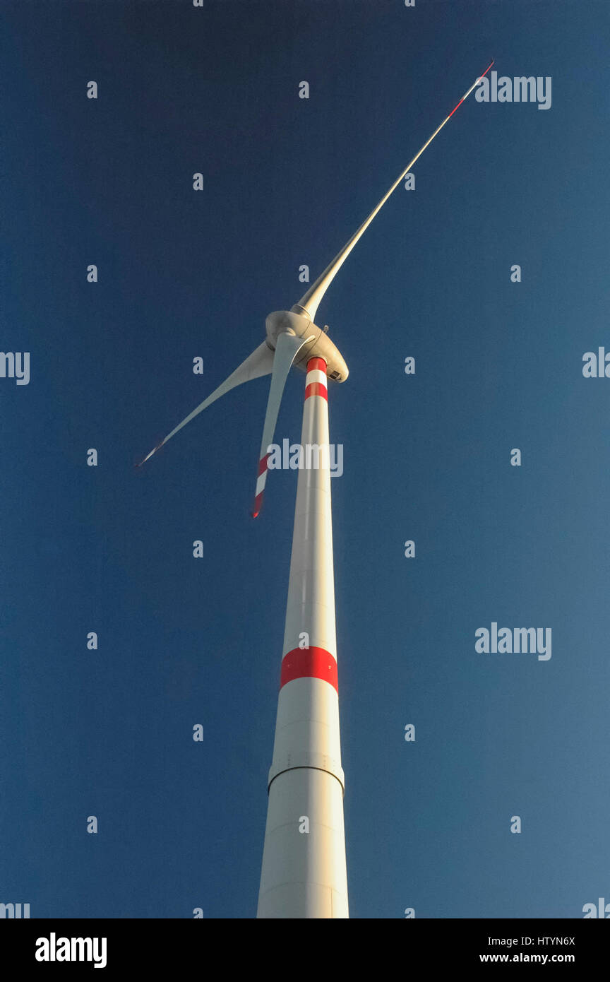 View of a three-blade rotor in action Stock Photo - Alamy