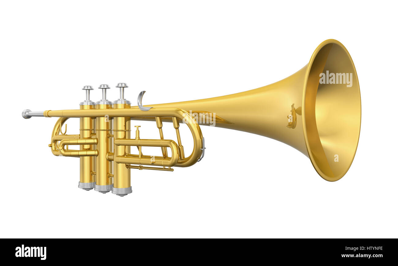 Trumpet musical instrument isolated hi-res stock photography and images ...