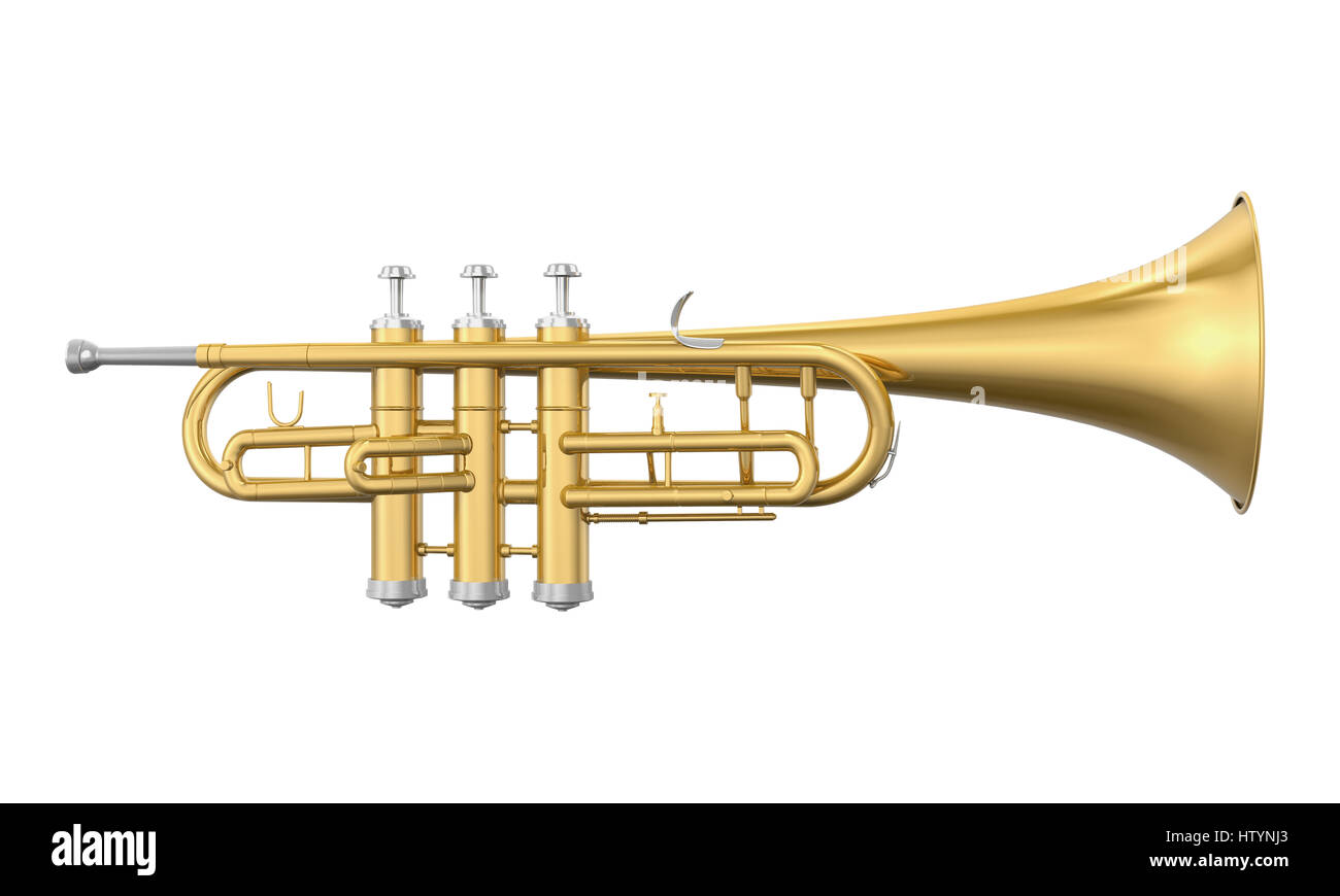 Trumpet Isolated Stock Photo - Alamy