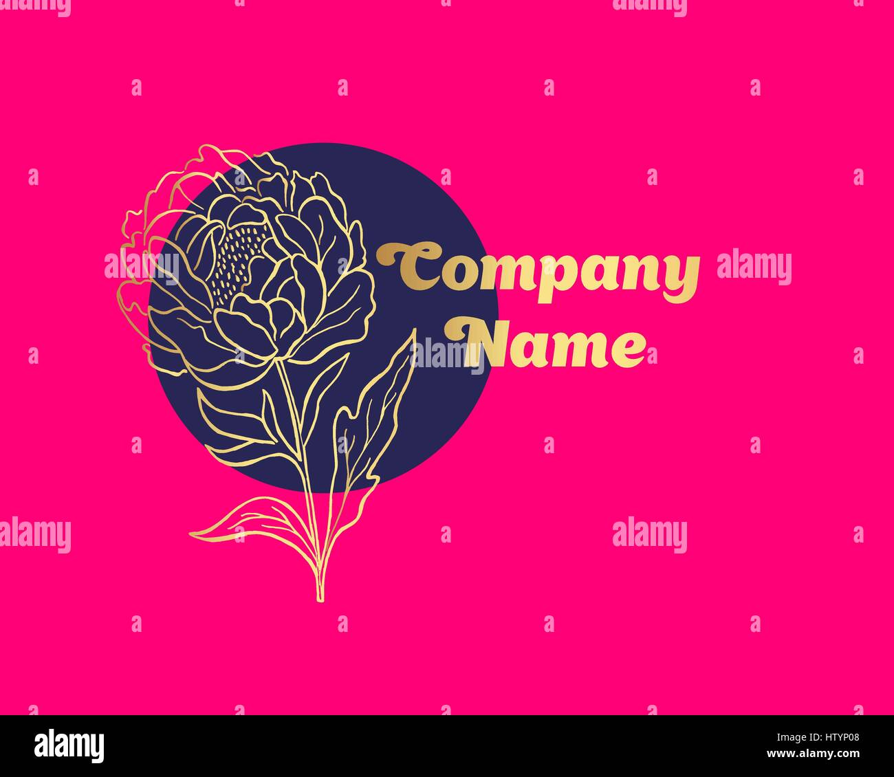 Peony flower black line Stock Vector Images - Alamy