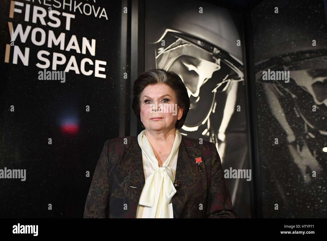 Valentina Tereshkova, the first woman who flew in space, attends an ...