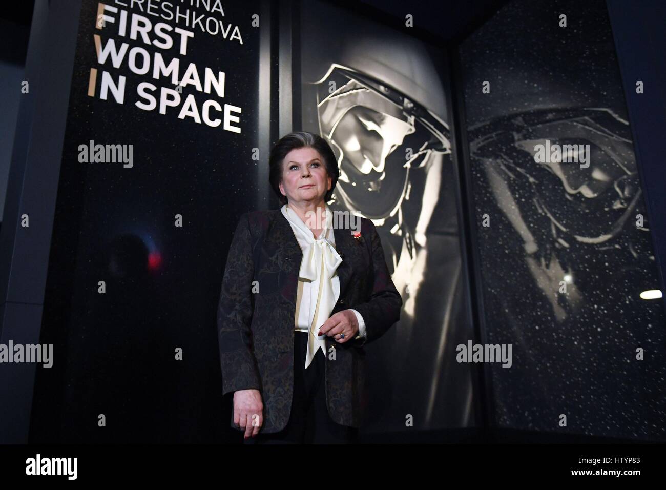 Valentina Tereshkova, the first woman who flew in space, attends an ...