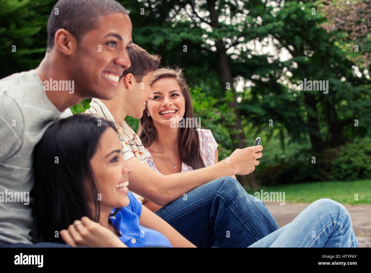 Teenage friends spending time together Stock Photo - Alamy
