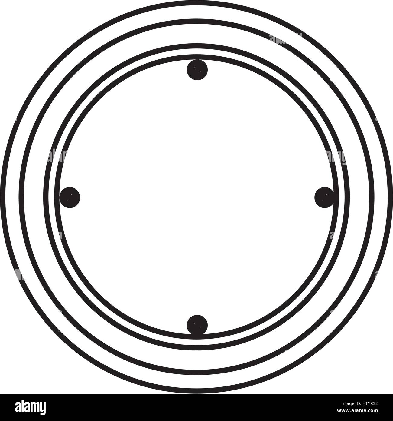 silhouette circular shape traffic sign icon Stock Vector Image & Art ...