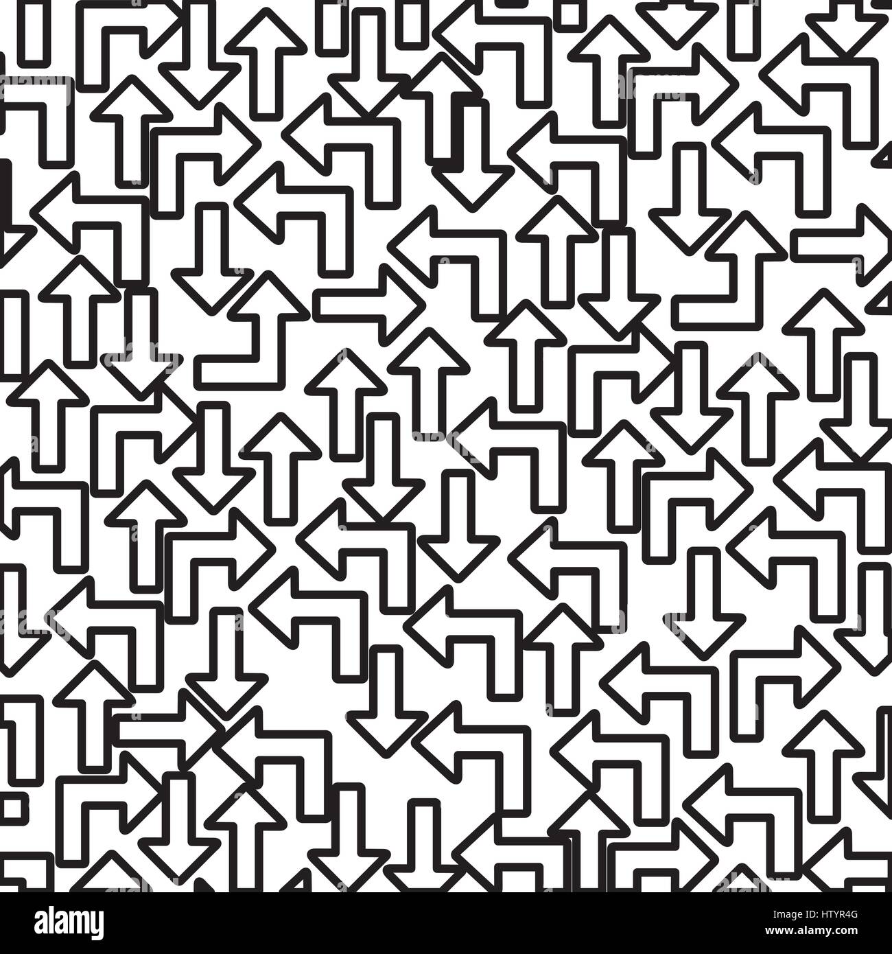 pattern silhouette arrow different direction Stock Vector Image & Art ...