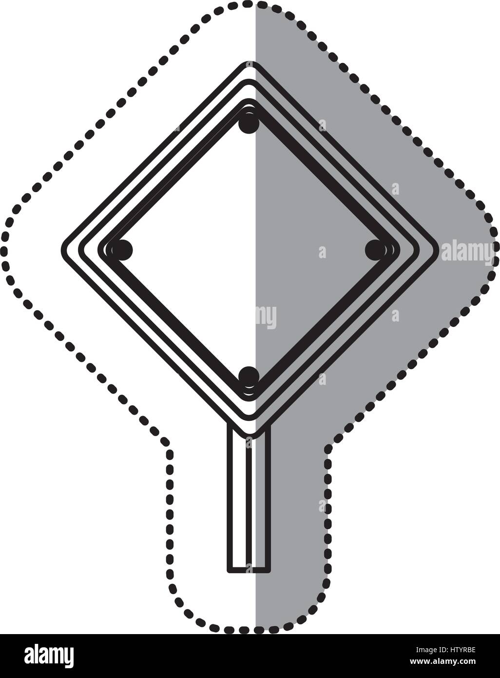 Silhouette diamond shape traffic sign hi-res stock photography and ...