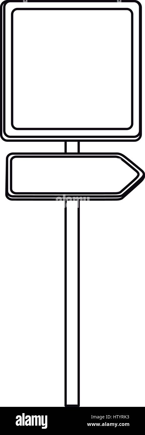 silhouette multidirectional metallic plaque sign post set Stock Vector ...