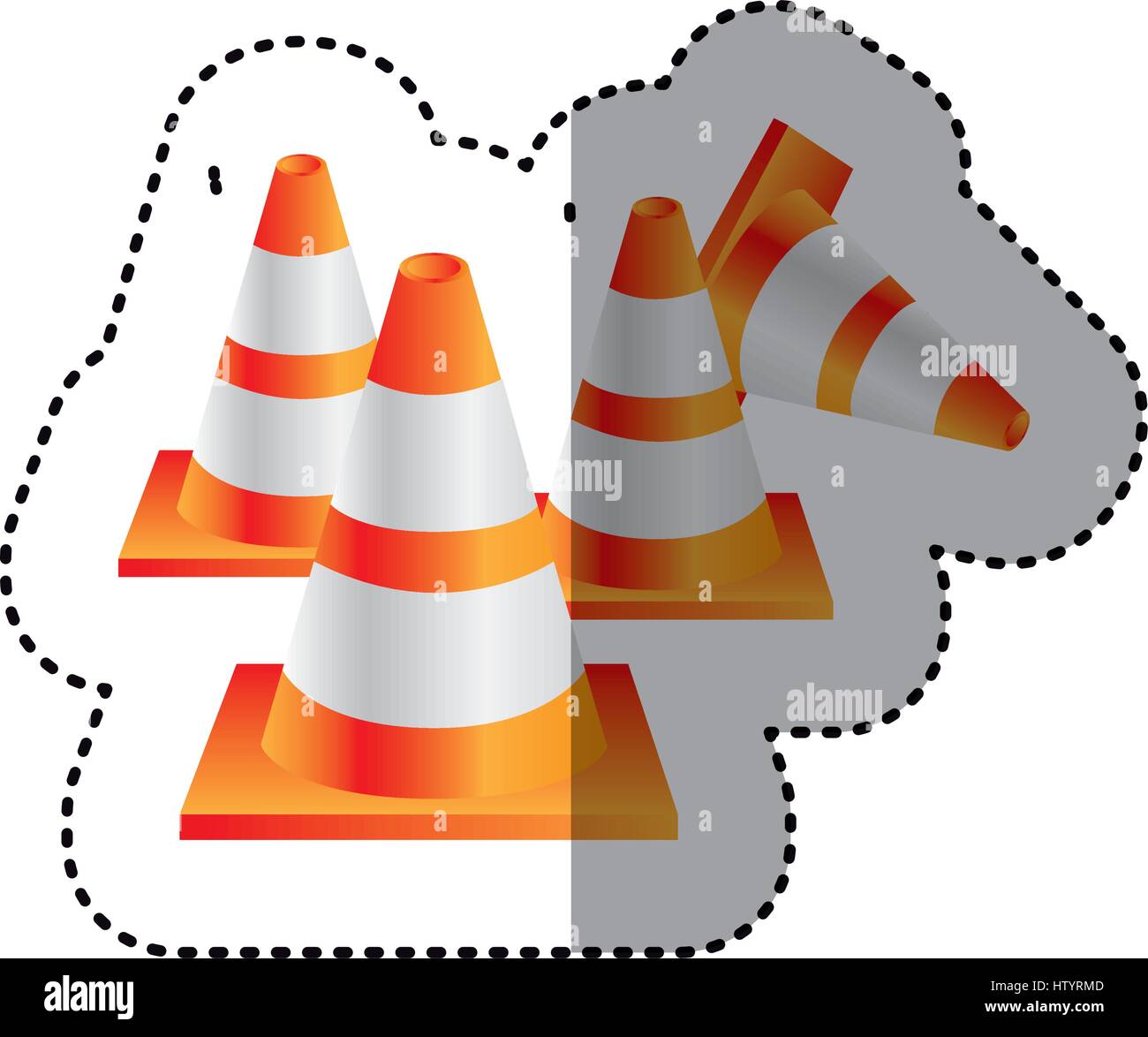 silhouette metallic circular frame same direction arrow road traffic ...