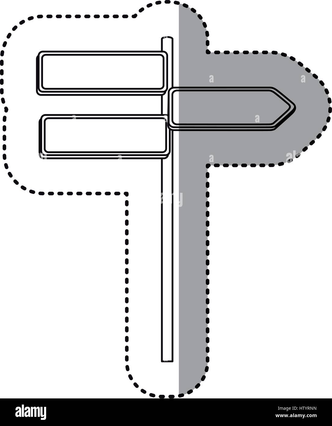 sticker metallic red direction board road signs Stock Vector Image ...