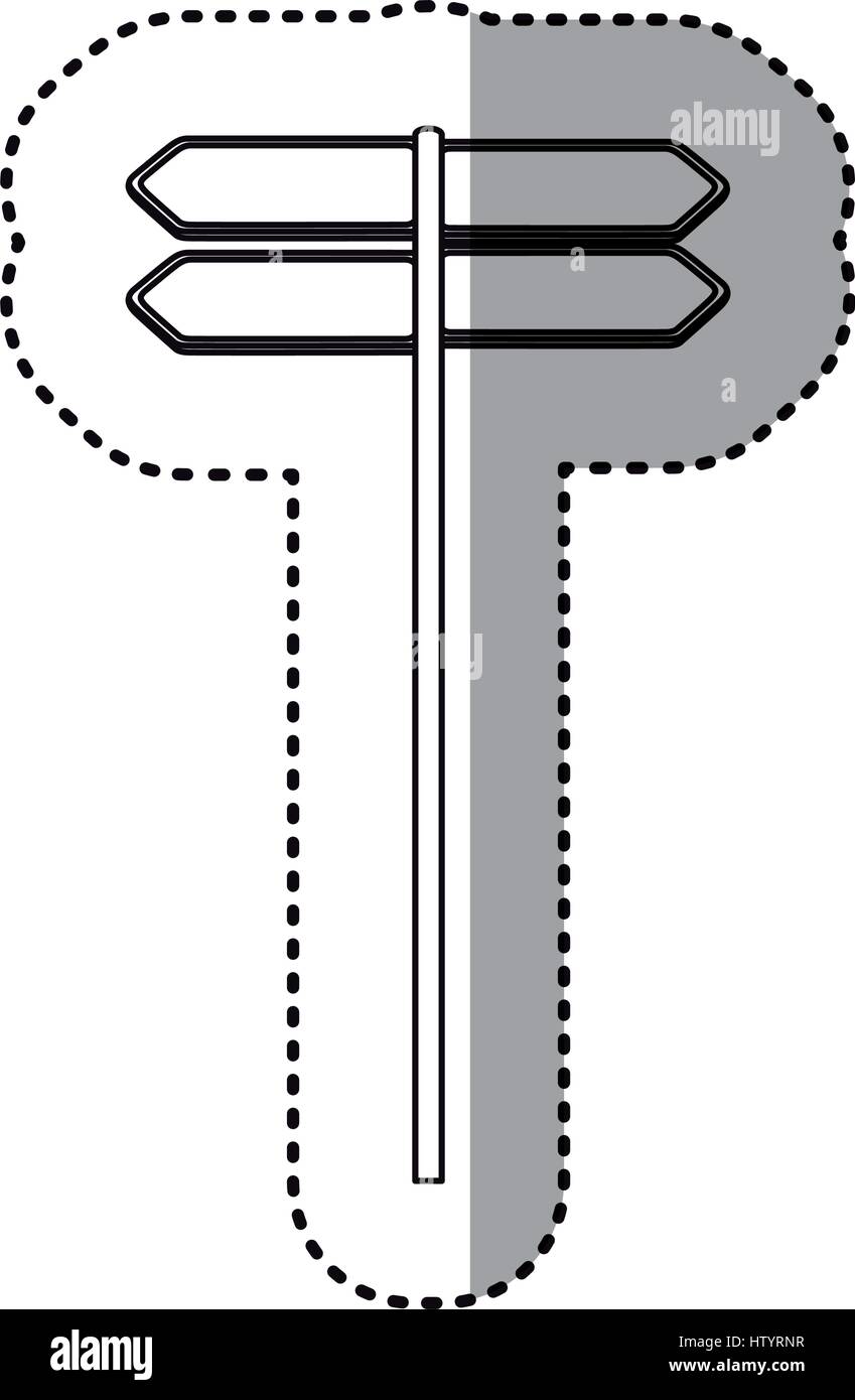 sticker metallic color multidirection board road signs set Stock Vector ...