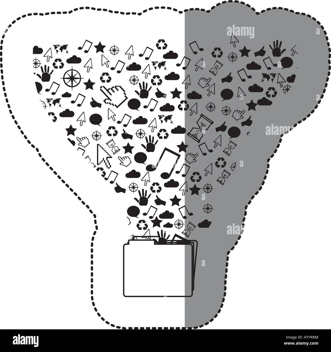 sticker silhouette metallic plaque sign post set Stock Vector Image ...