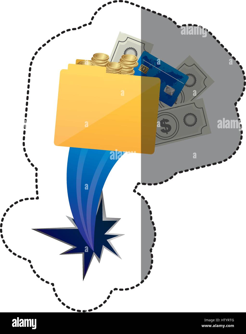 sticker silhouette metallic direction board road signs Stock Vector ...