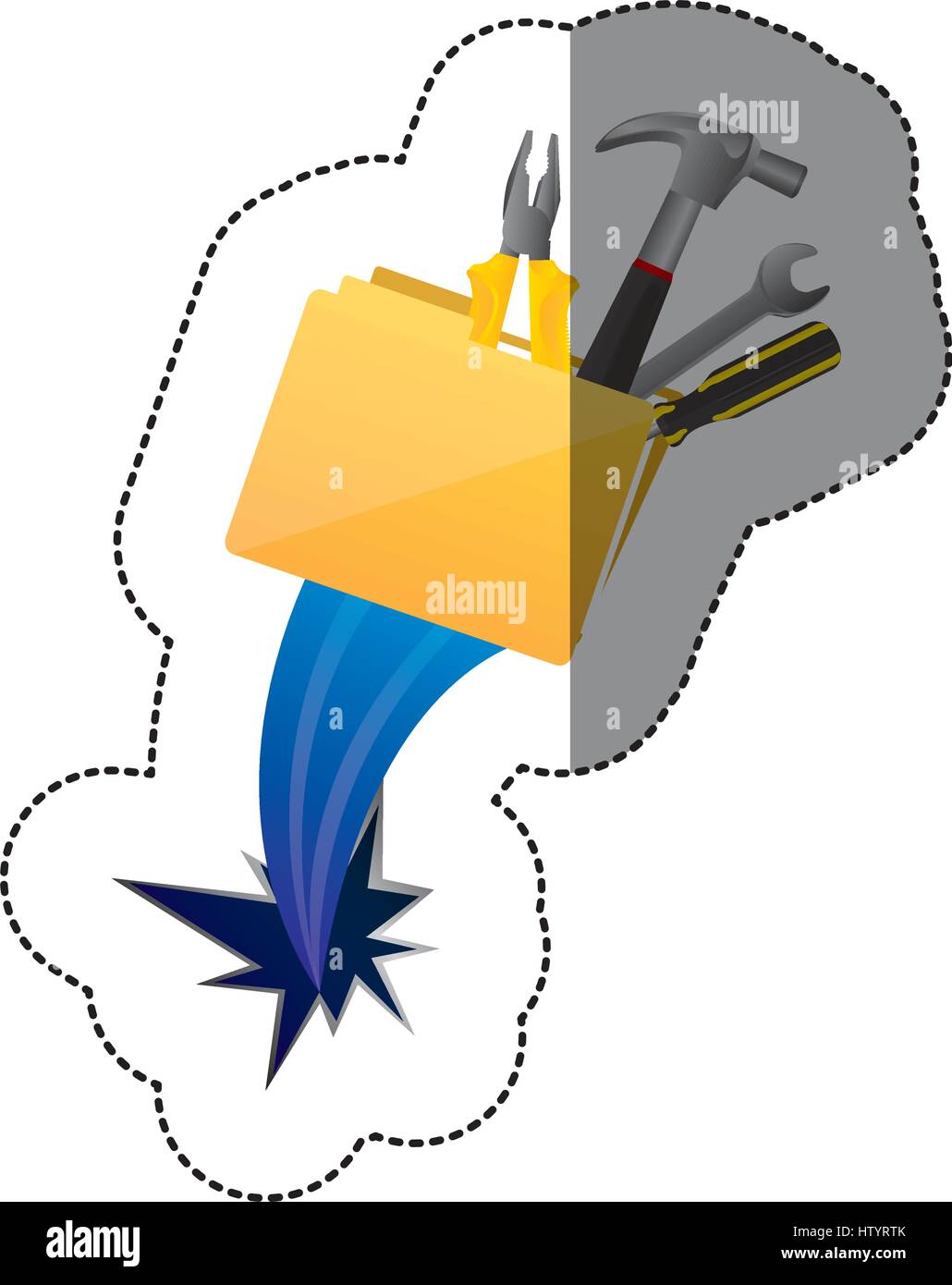 sticker silhouette metallic left direction board road signs Stock ...