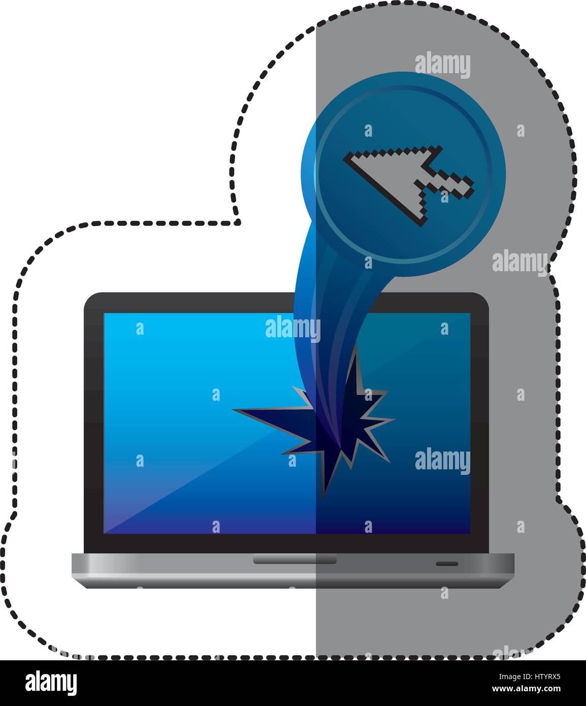 sticker silhouette metallic diamond frame turn left traffic sign Stock ...