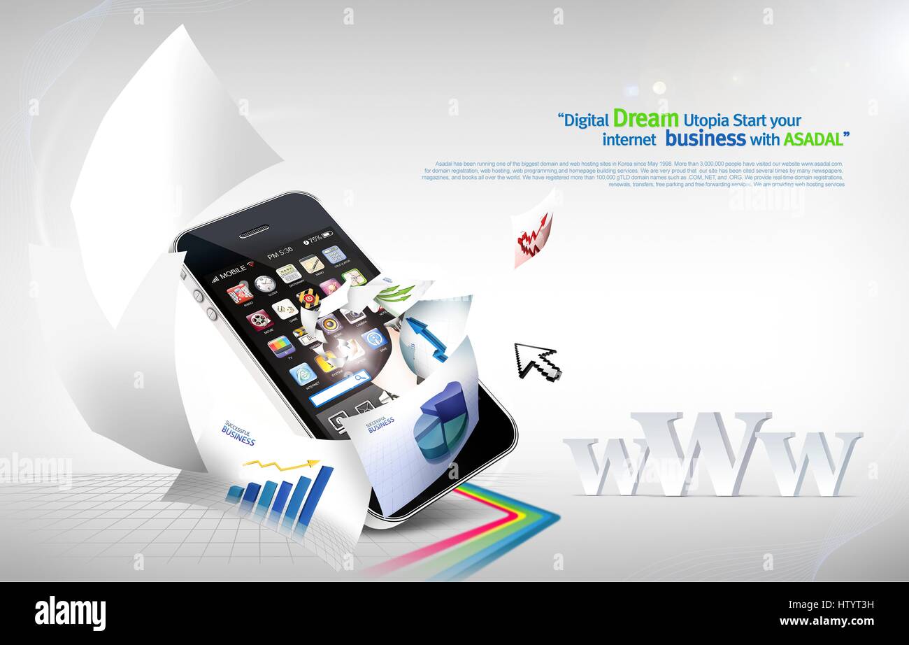 Digital Progressive Tense Stock Photo - Alamy