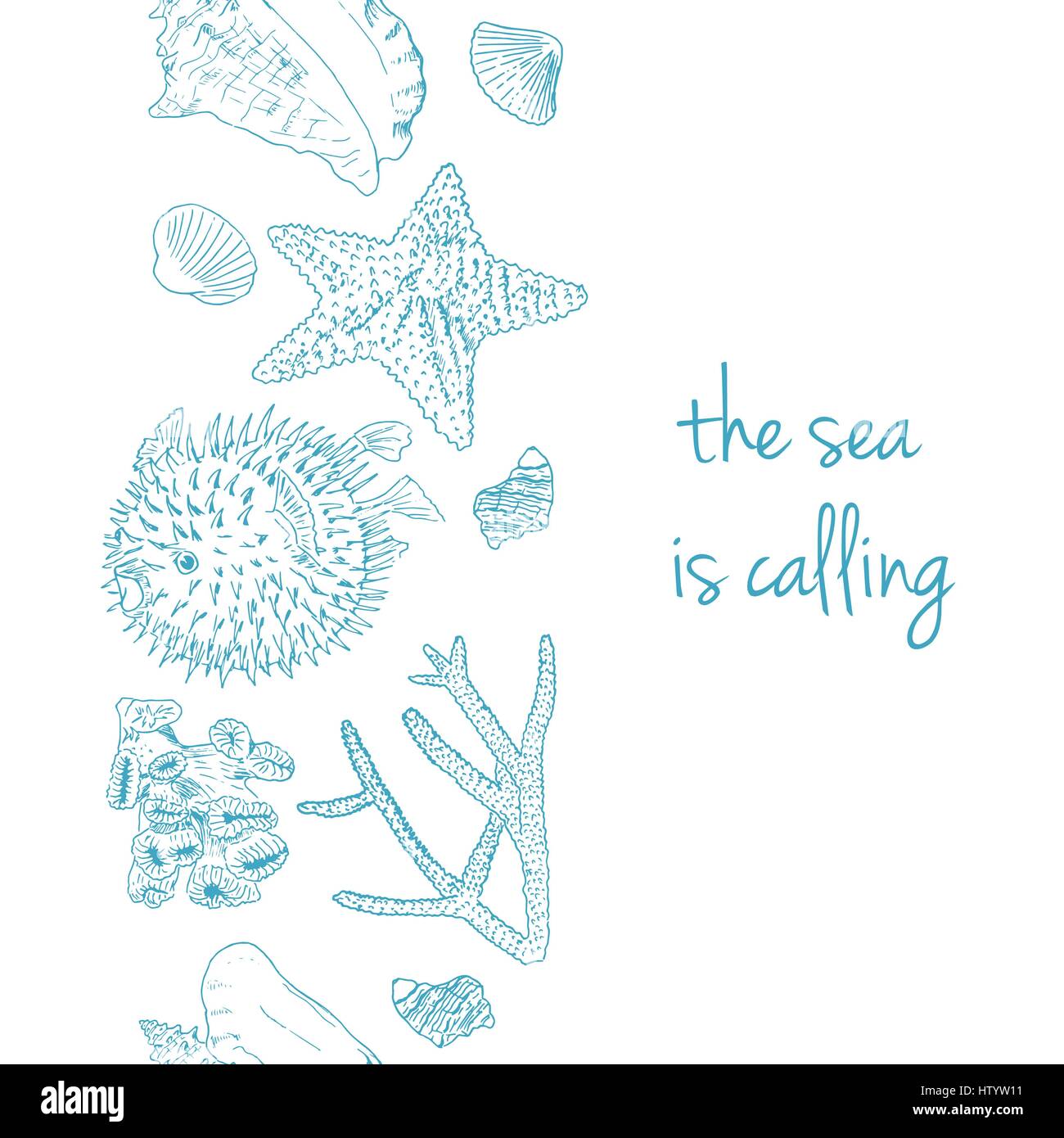 Seashells silhouette Stock Vector Images - Alamy