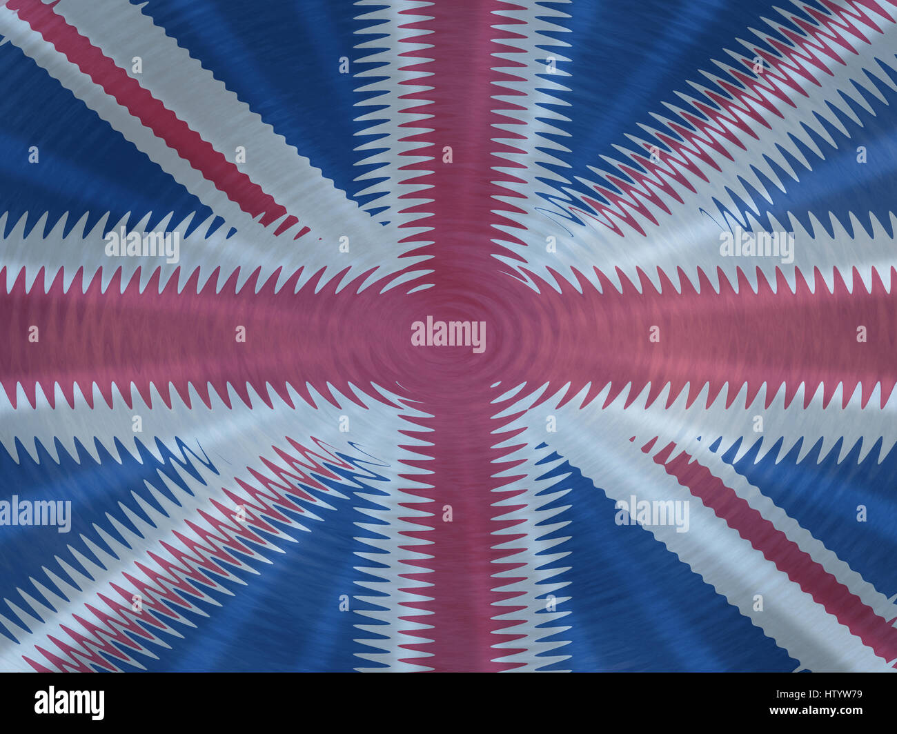 British flag background with ripples and rays illustration Stock Photo ...