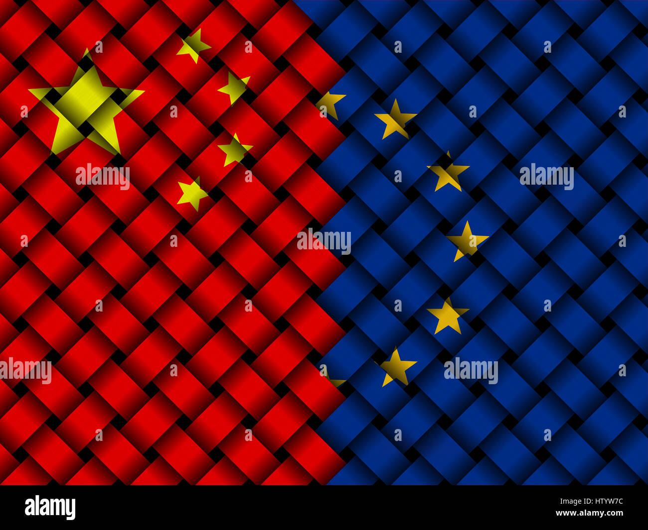 Entwined flags hi-res stock photography and images - Alamy