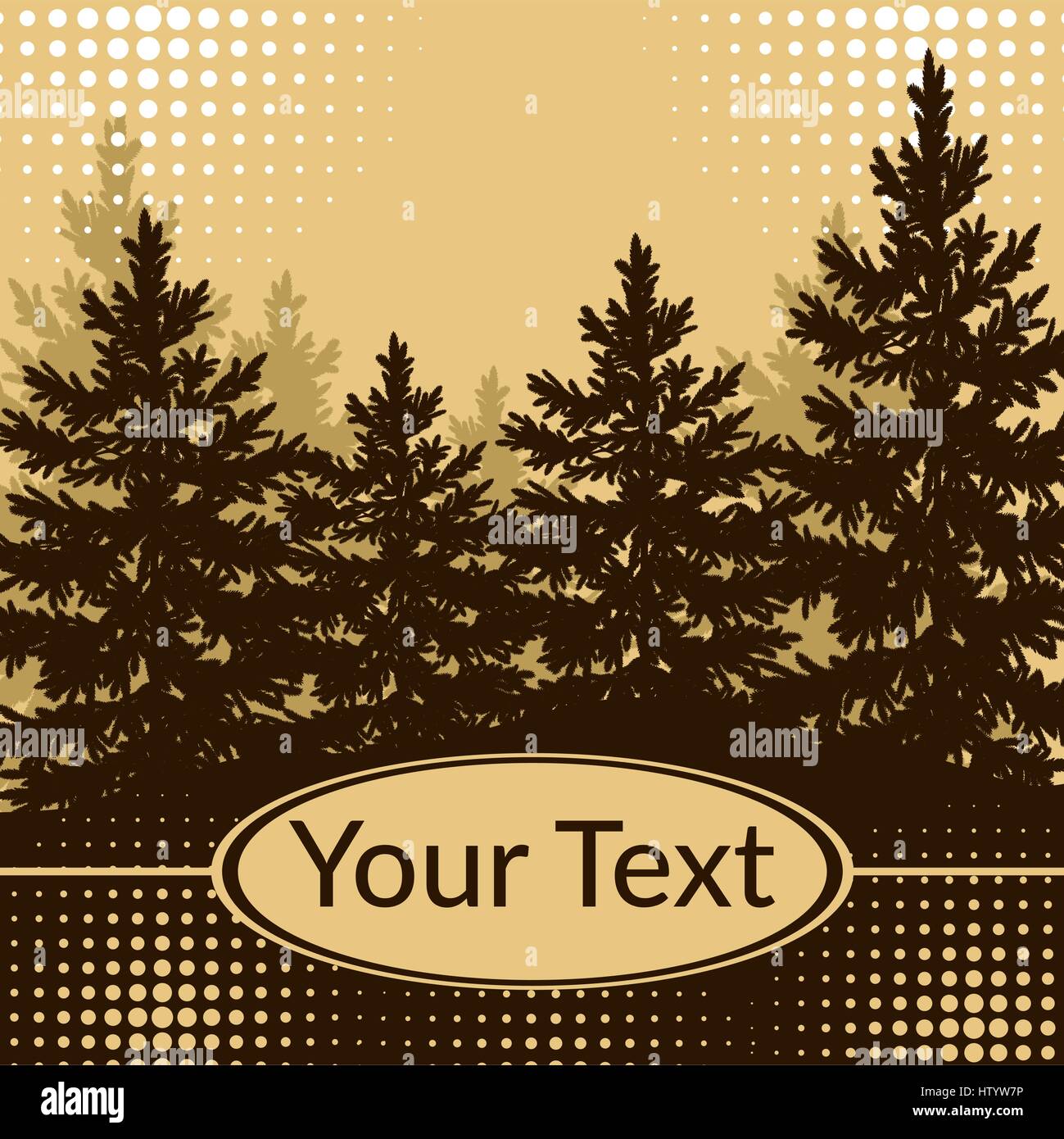 Natural landscape silhouettes trees Stock Vector Images - Alamy